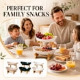 2 Tier Oval Fruit Basket Countertop Bamboo Stand Vegetable Bread Snack ...