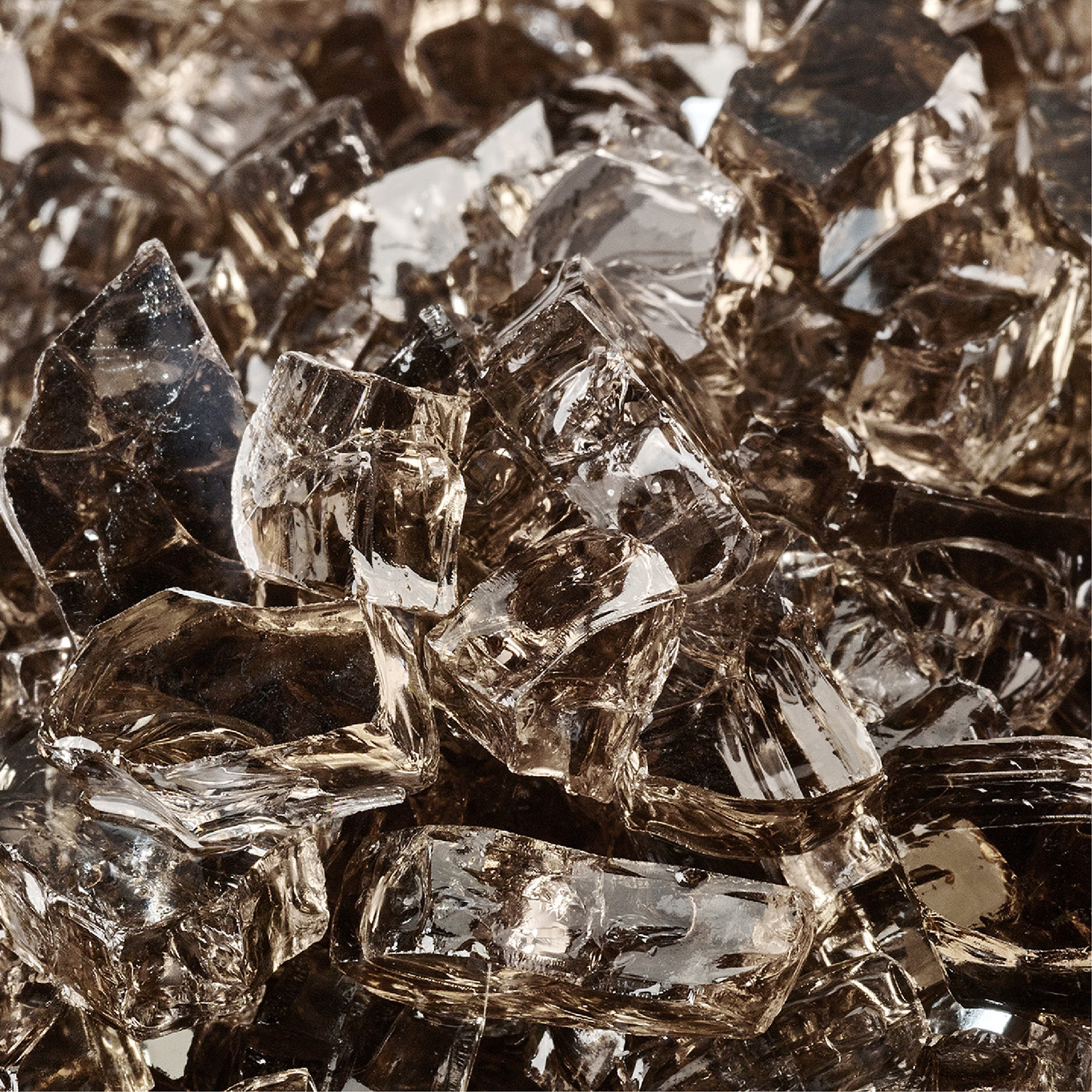 Amber Fire Glass | Bronze, Original Fire Glass, 1/4", Reflective | 10 ...