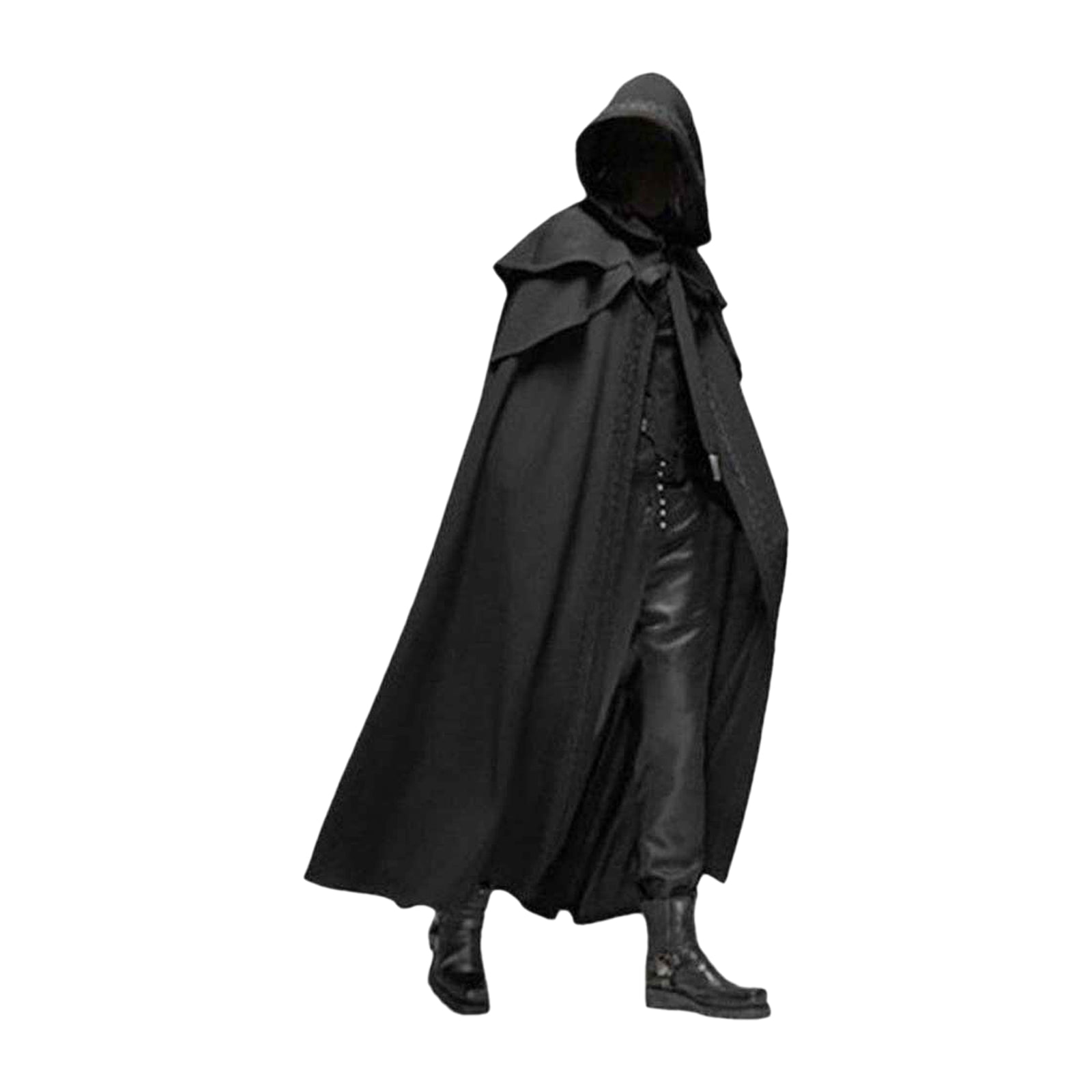 Homgeek Hooded Cloak Unisex Men Women Solid Long Cloak Role Costumes ...