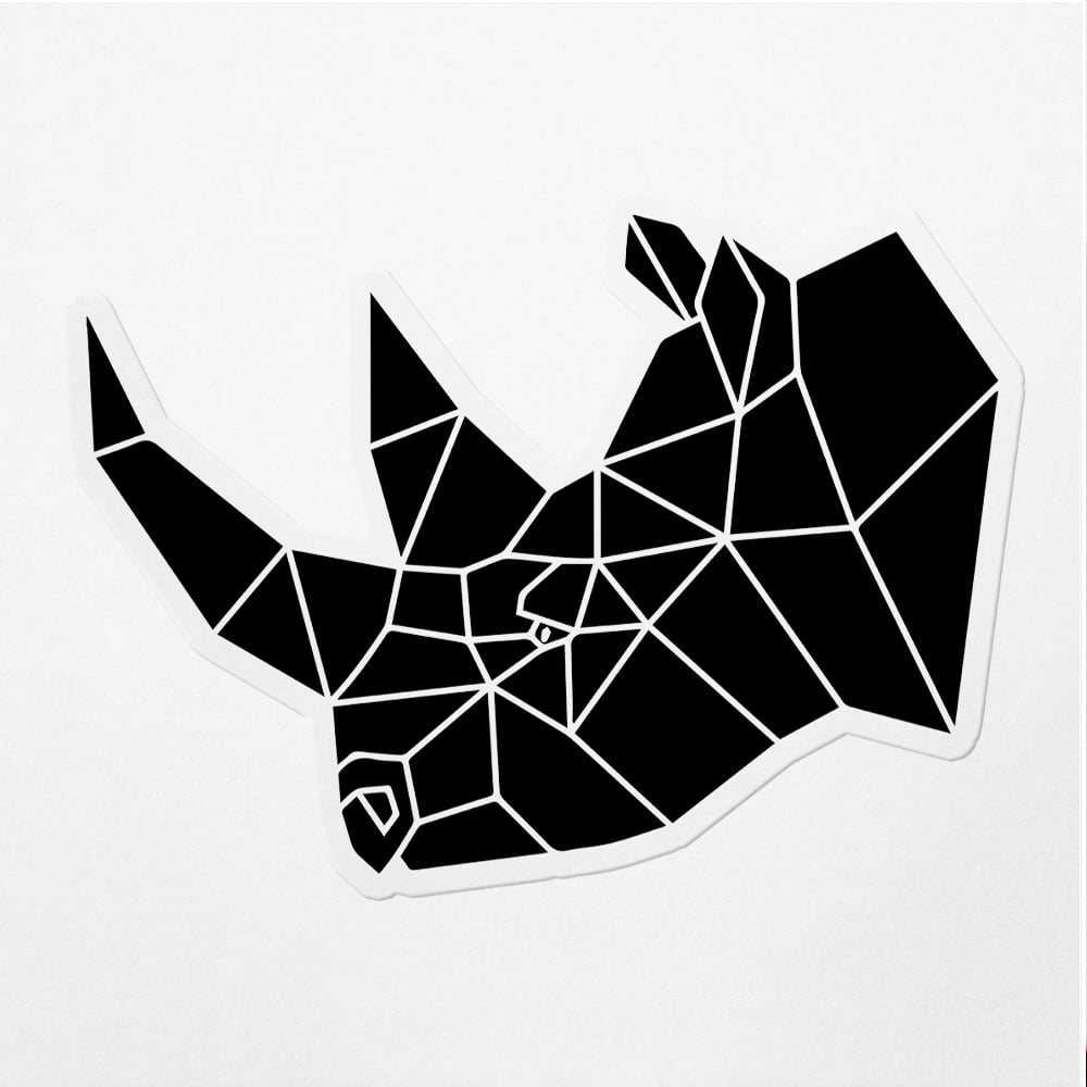 Vinyl Stickers Decals Of Rhino Rhinoceros - Waterproof - Apply On Any ...
