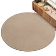 Beige 7' Round Rug for Living Room Conversation Area, Country Vintage ...