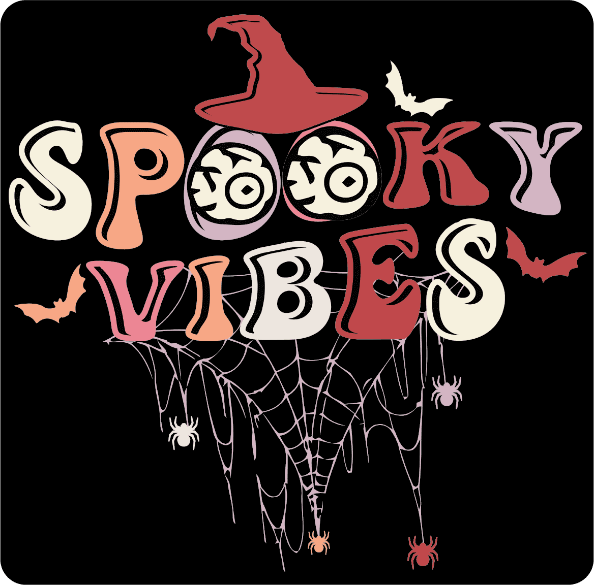 Spooky Vibes Halloween Great Gift Idea|= Decal Sticker 2 Pack 5 Inch ...