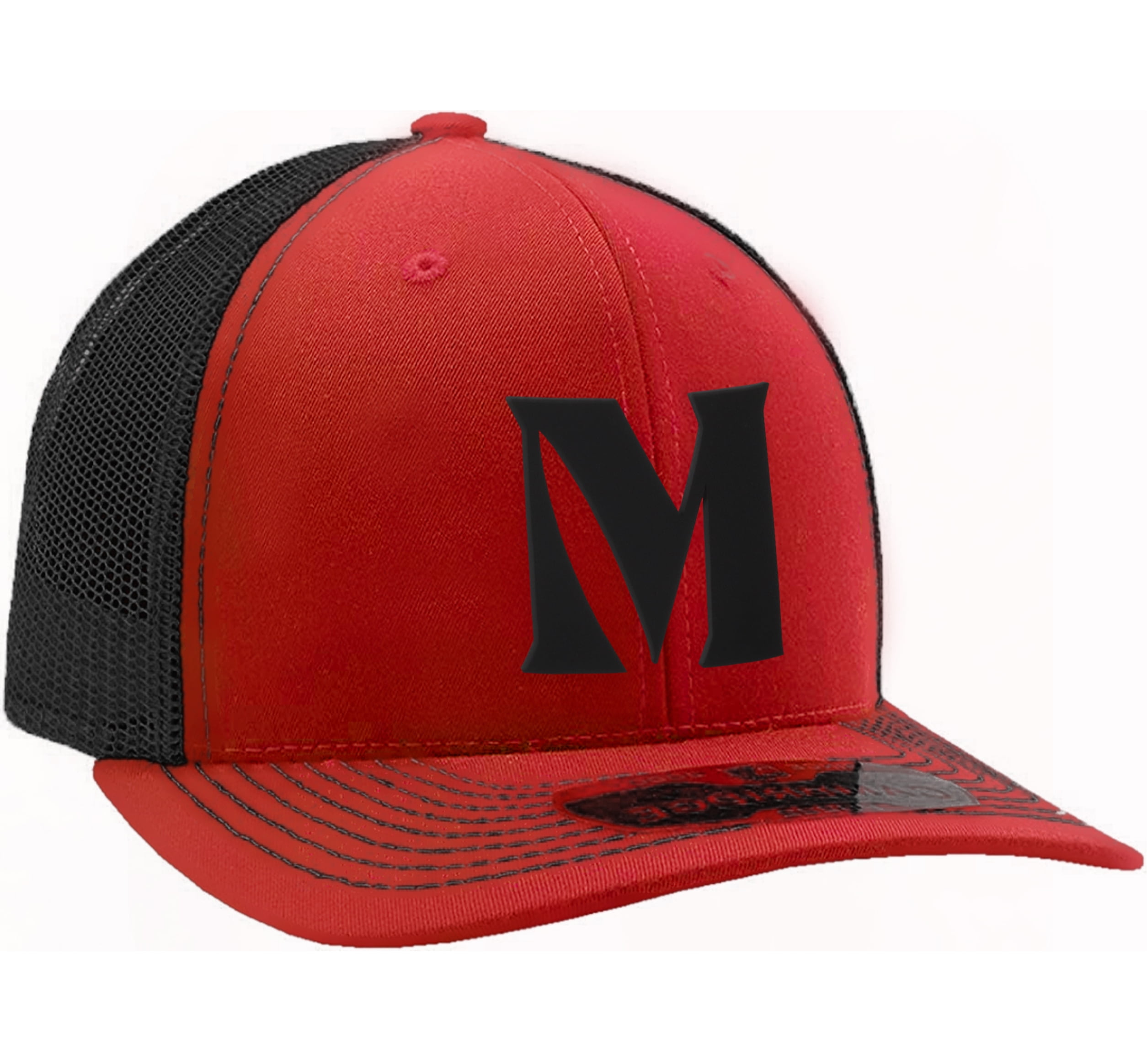 Daxton Baseball Trucker Hat 3D Capital Alphabet Letters Structured Mid ...