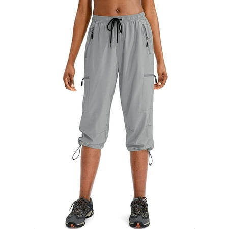 SANTINY Women's Hiking Cargo Pants Lightweight Quick Dry Outdoor Capris ...