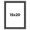 15x20 - 15 x 20 Contemporary Black Solid Wood Frame with UV Framer's ...