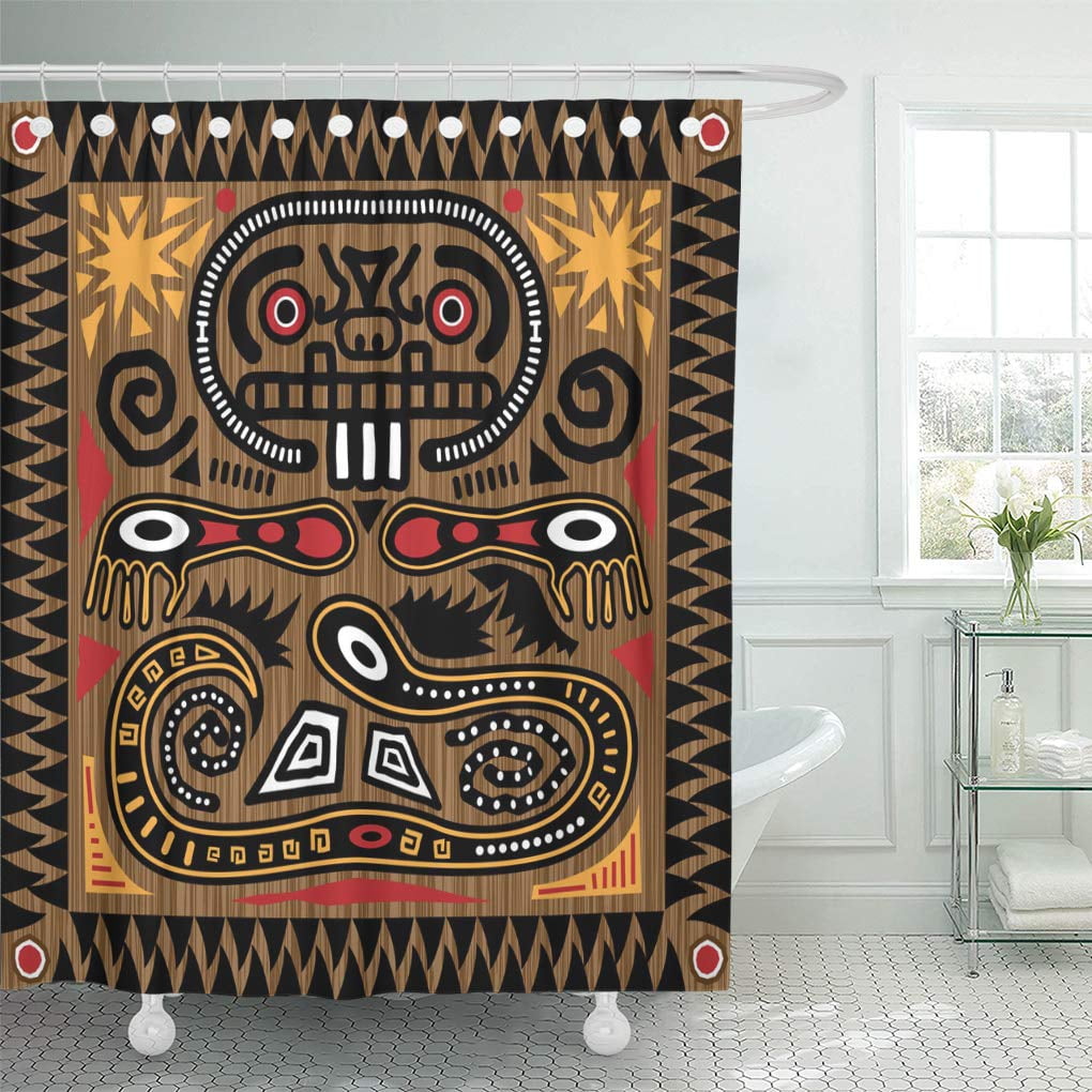 CYNLON Inca JPEG Aztec Tribal Pattern in Earth Tones Mayan Aboriginal ...