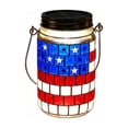 Solar Mason Jar Lights, Patriotic LED String Lights for Independence ...