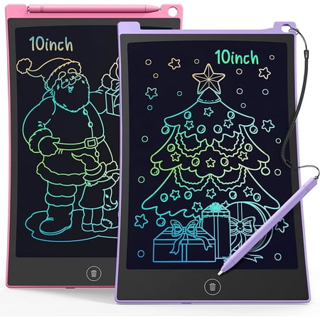 Tablette d'Écriture LCD 2 Paquets, Tableau de Gribouillage Coloré de 10 ...
