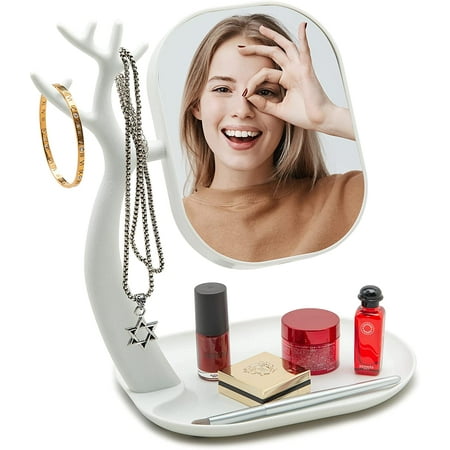 Small Table Top Desk Mirrors for Makeup, Portable Travel Makeup Mirror ...