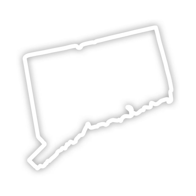 Connecticut Outline Sticker Decal Die Cut - Self Adhesive Vinyl ...