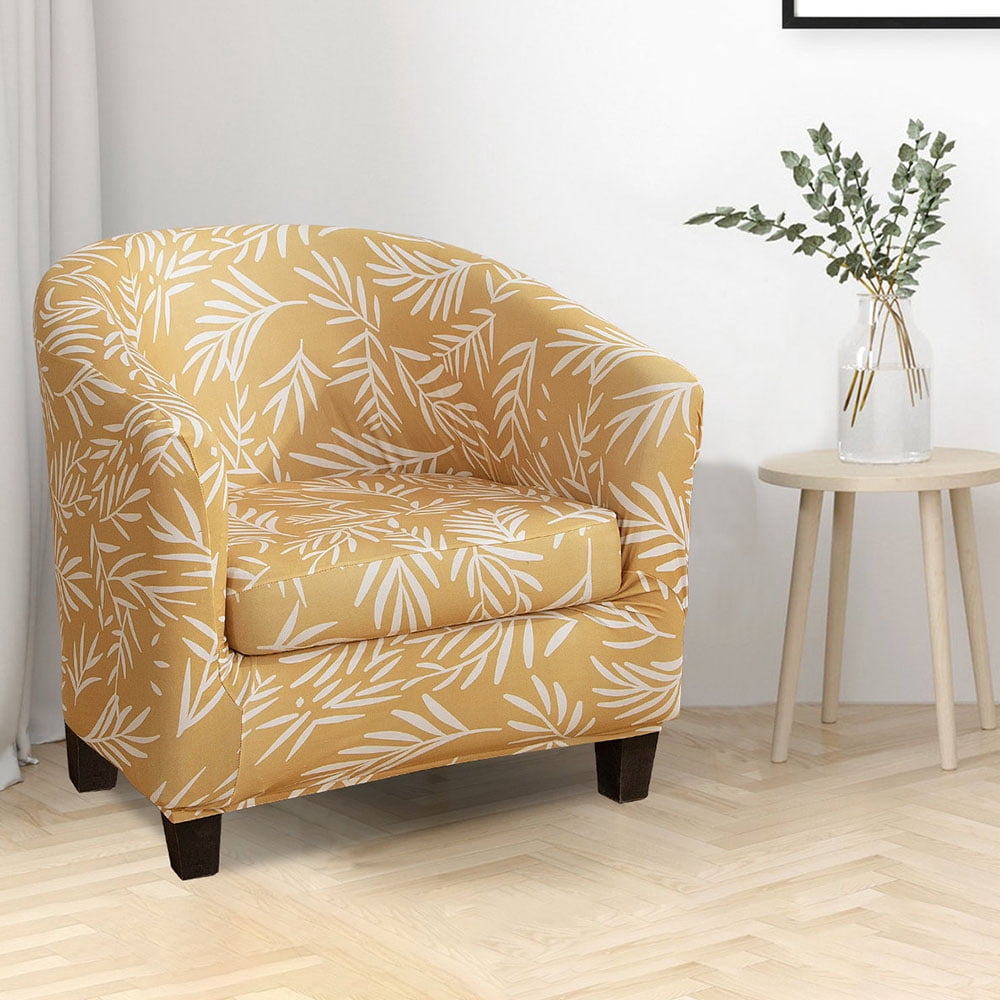 CJC 2-Piece Club Chair Covers, Printed Tub Chair Cover Slipcover ...