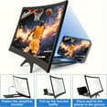 14" Foldable Phone Stand with Screen Magnifier – Adjustable Arm & Blue ...