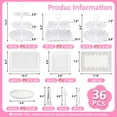 36 Pack Cupcake Stand Dessert Table Display Set Tiered Tray Holder ...