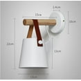 Wall Light Sconce Modern Wooden Leather Decorative Led Wall Lamps E27 ...