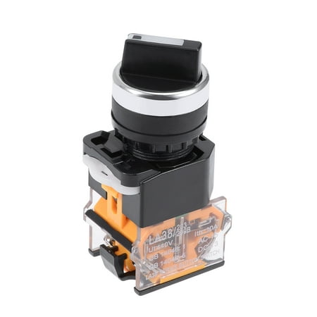 22mm Latching Lock 3 Positions Rotary Selector Select Switch 2NO ...