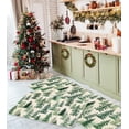 Christmas Kitchen Mat Set of 2 Watercolor Cedar Forest Kitchen Floor ...