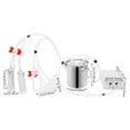 12W 12V Modern Silver Cow Milking Machine w/ Stainless Steel Bucket ...