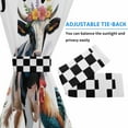 Farmhouse Cow Rooster Door Curtains for Door Window, French Sidelight ...