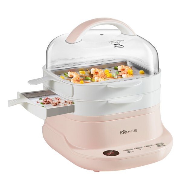 Bear Rice Roll Maker,6 Functions Food Steamer Double Layer With 9.5hour ...