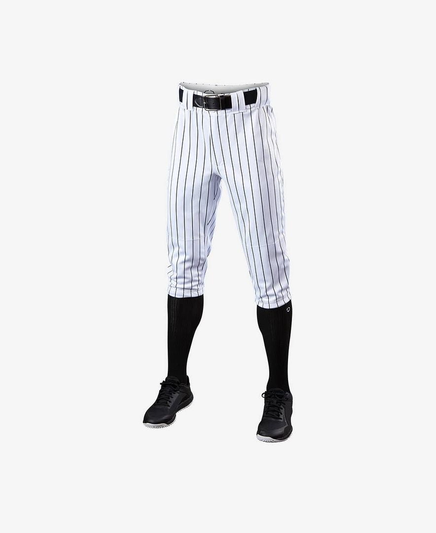 EvoShield Salute Pinstripe Adult Knicker Baseball Pant, White / Black ...
