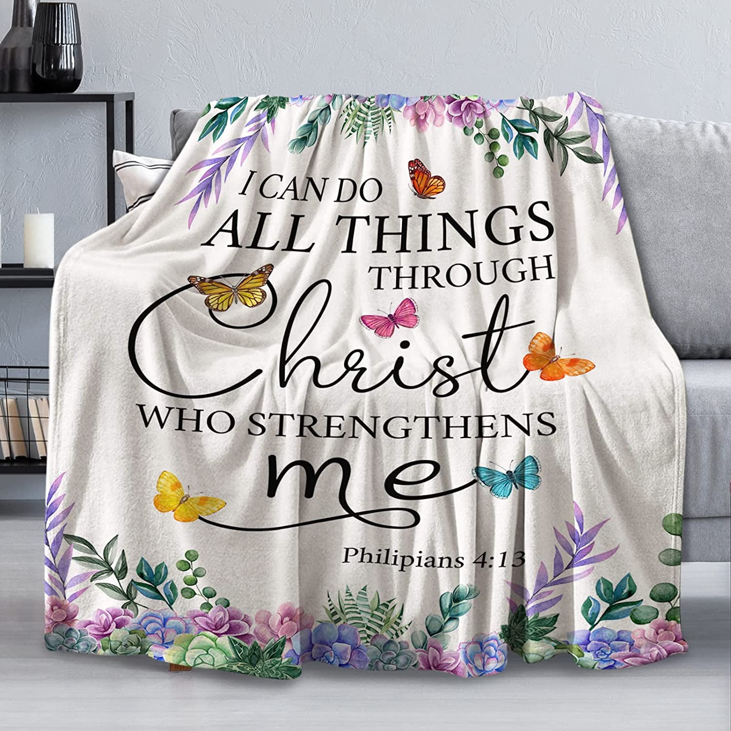 Christian Blanket for Women, Cactus Plants Ultra Soft Religious Gifts ...
