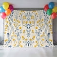 Blue Yellow Spring Floral Backdrop for Photography,Fabric Photo ...