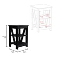 3-Tier End Table for Small Spaces, 15.7"W Compact Side Table with Open ...