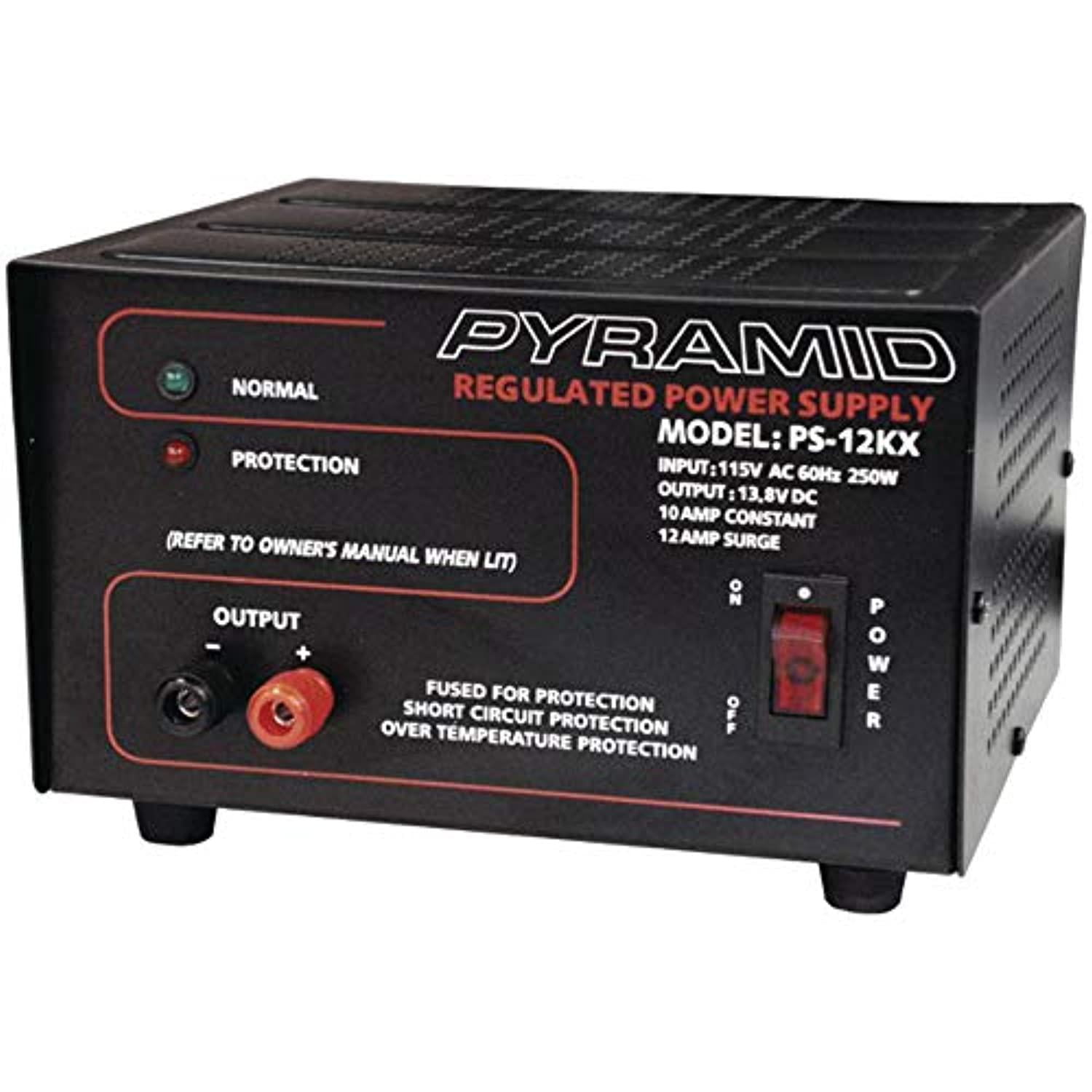 pyramid pyle ps12kx 10 amplifier amp 13.8v ac/dc power supply converter ...
