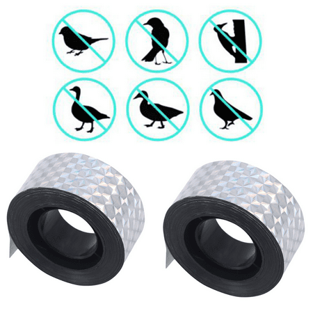 MAFNIO 2 pieces of 300-foot colorful laser bird repelling belt bird ...