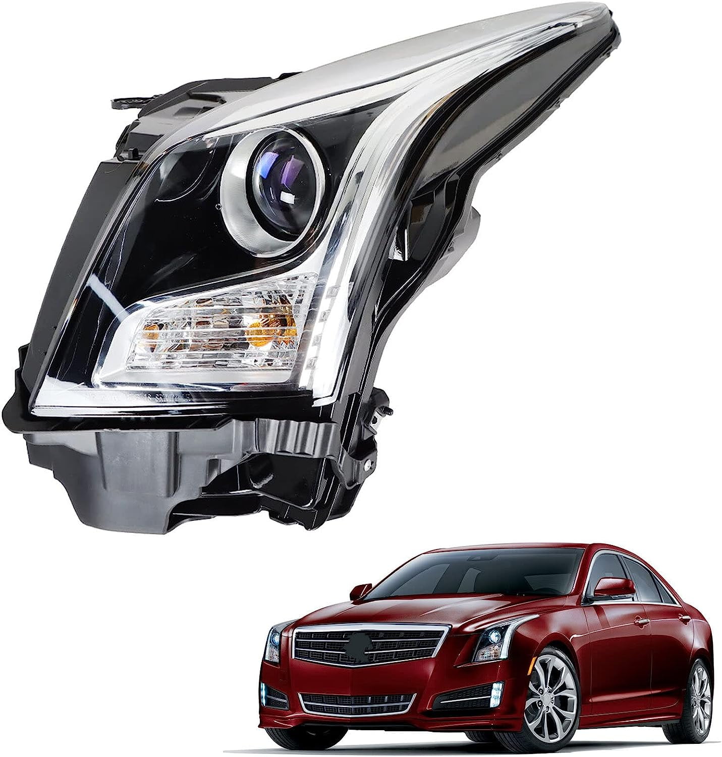 SEBLAFF 1-Pack Headlight Assembly Headlamp Halogen Projector Left Side ...