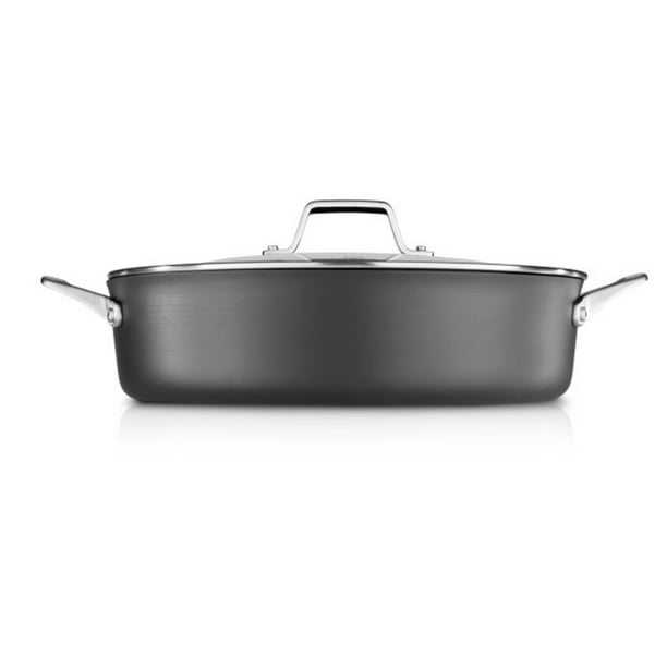 Calphalon Premier 7 Quart Hard Anodized Nonstick Cookware Sauteuse with ...