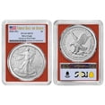 2026 (W) $1 1-oz American Silver Eagle PCGS MS70 FDOI Flag Label Red ...