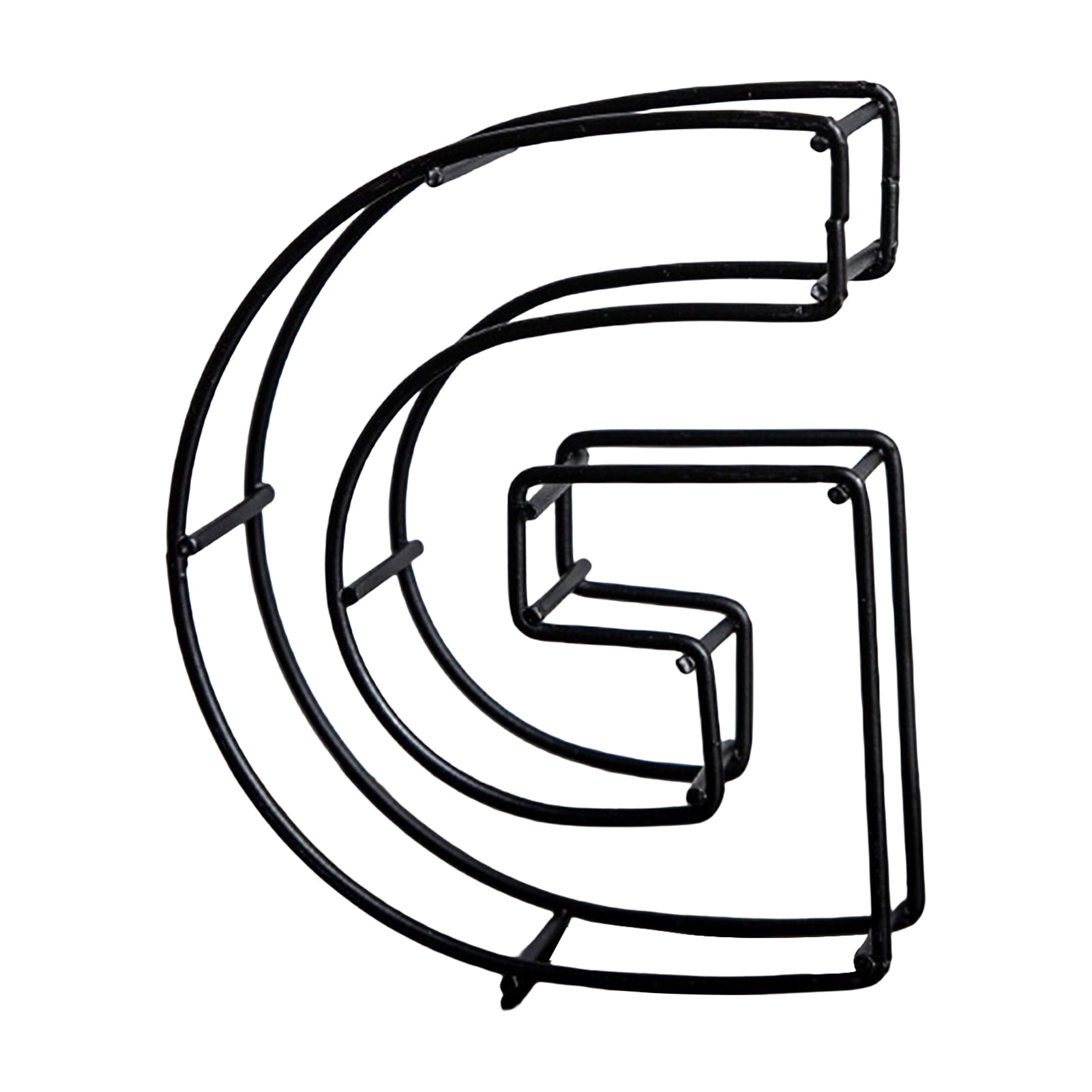 Clear Texture Alphabet Figurine Minimalist Design Wrought Iron Three ...