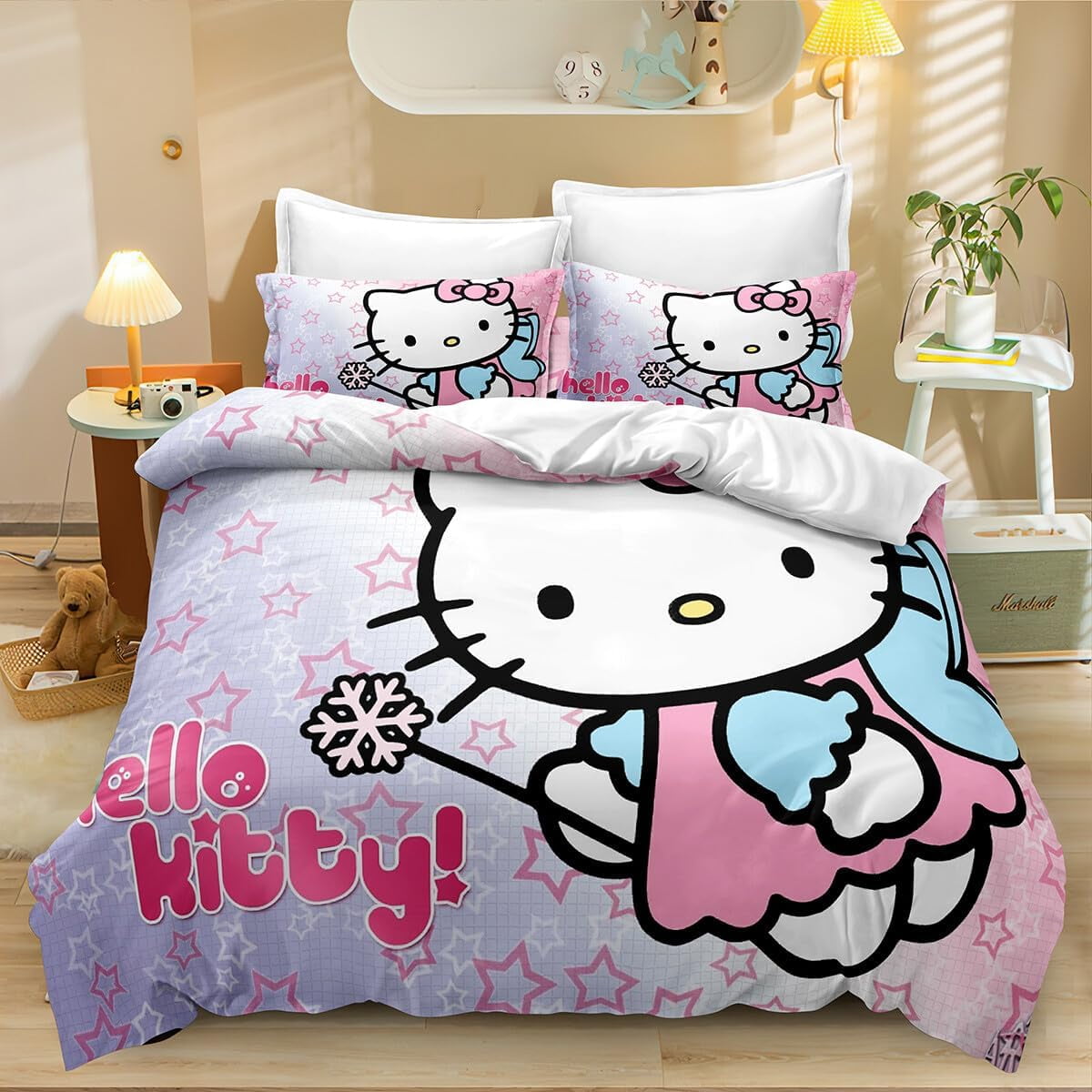 Click here for Laicaiw The Girls Hello Cat Duvet Cover Set 3 Piec... prices