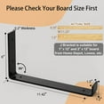 12 Inch Black Shelf Brackets, Heavy Duty Wall Mounting Hardware, 6-Pack ...