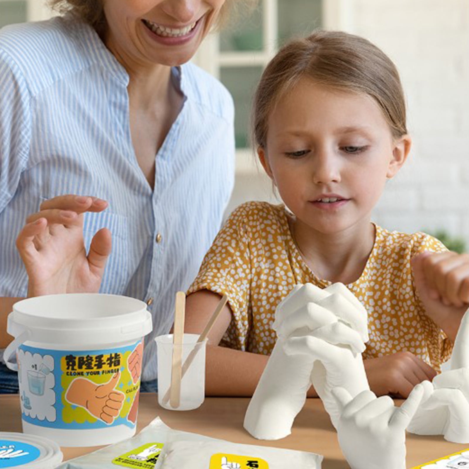 Ganfancp Modelo de La Mano de Los Niños Yeso Diy Modelo de La Mano ...
