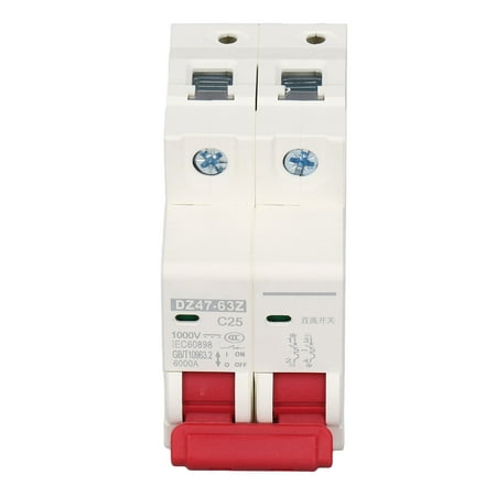 Circuit Breaker Switch, DC 1000V Home MCB 2P 6000A Breaking Capacity Quick Tripping For Power ...