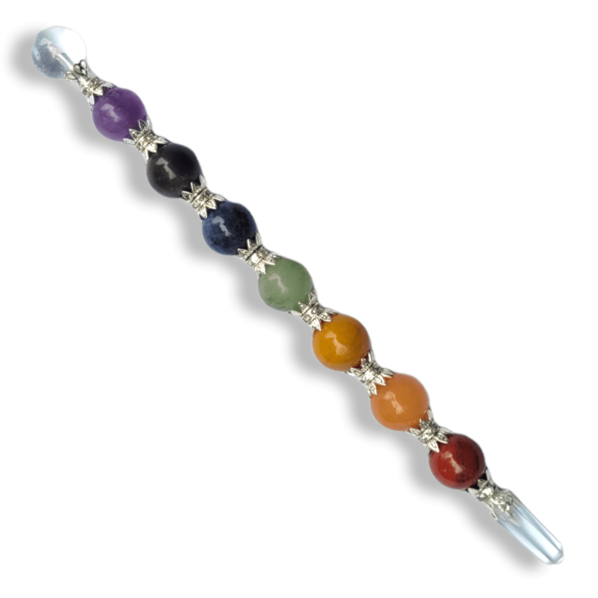 7 Chakra Crystal Healing sphere Wand | Energy Balancing & Aura ...