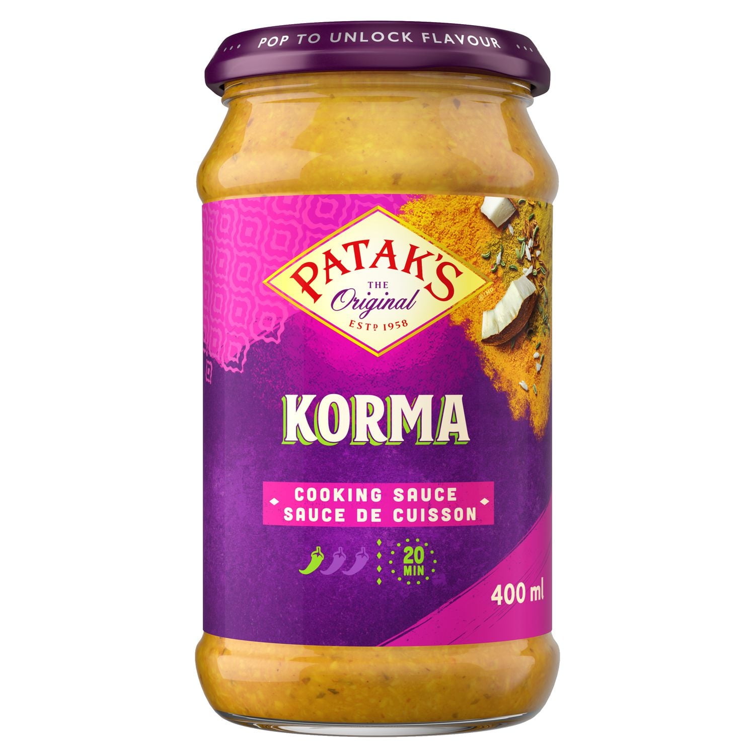 Click here for Pataks Pataks Korma Cooking Sauce 400 Ml prices