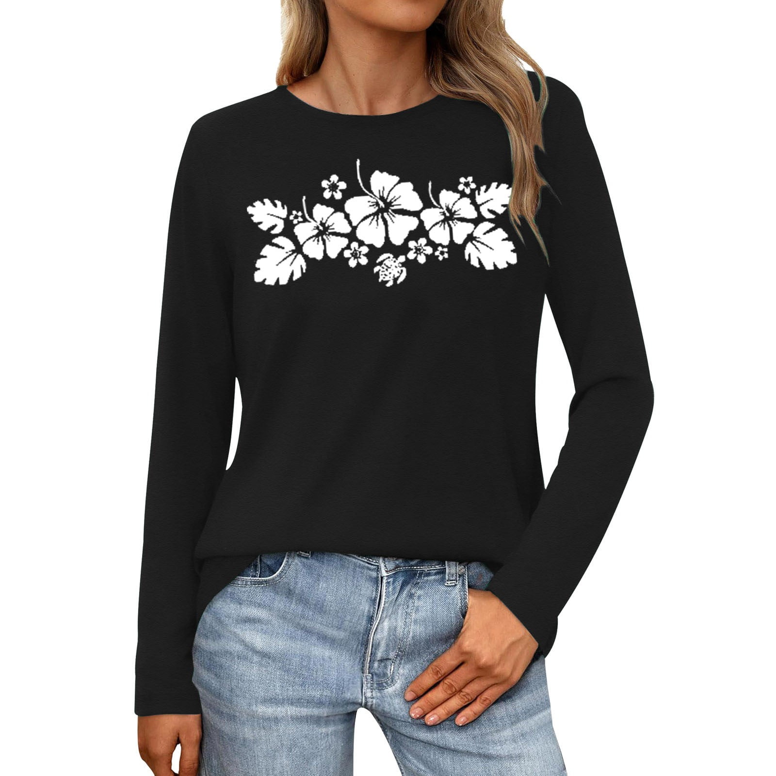 Click here for Huitkmm Cotton T Shirts For Women Womens Casual Pr... prices