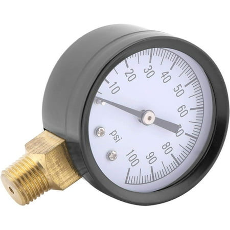 Pressure Manometer 0-100PSI Water Oil Air Pressure Gauge Pressure ...