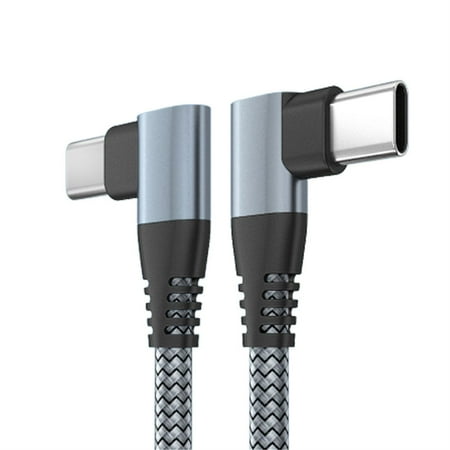 Double Ended C-type Data Cable C To C 90 Degree Elbow 60w Charger Cable ...