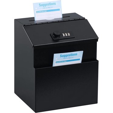 FRCOLOR Metal Donation Box With Lock And Slot Wall Mounted Suggestion ...