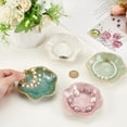 4 Colors Ceramic Jewelry Dish Ceramic Lotus Jewelry Trays for Women ...