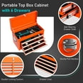 SUNCROWN Orange 5-Drawer Roller Mobile Tool Box, Detachable Top ...