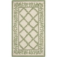 SAFAVIEH Chelsea Alecia Geometric Borders Wool Area Rug, Ivory/Light ...