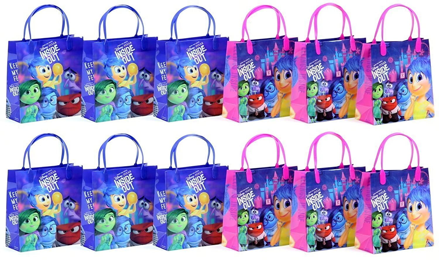 MII Inside Out Party Favor Goodie Medium Multicolor Gift Bags 12 ...