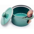 Ceramic Salt Cellar With Lid & Spoon,12oz Salt Container For Countertop ...