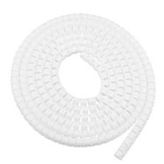 10mm Flexible Spiral Tube Cable Wire Wrap Computer Manage Cord White 2M ...
