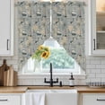 Blue Grey Nautical Swag Curtain Valance for Window 2 Panels Vintage ...